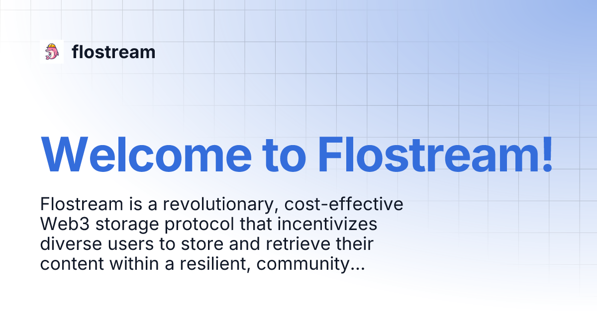 Welcome to Flostream! | flostream